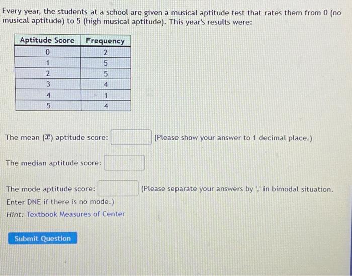 Solved Every year, the students at a school are given a | Chegg.com