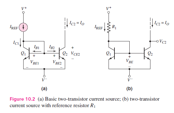 Design the simple 2 ﻿transistor current source | Chegg.com