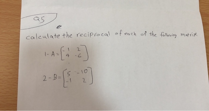 Solved calculate the reciprocal of each of the following | Chegg.com