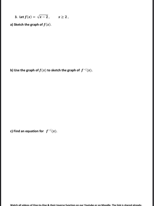 Solved C.Activity Topic: Inverse Functions Name: (Self Study | Chegg.com