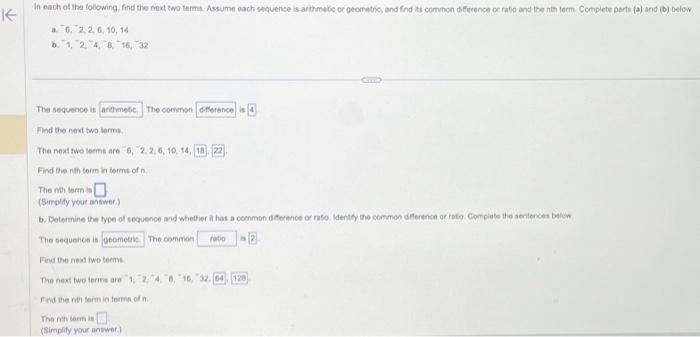 Solved In each of the following, find the next two terms. | Chegg.com