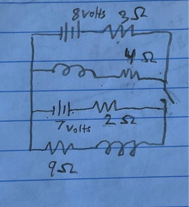 Solved Find the current through each resistor at the three | Chegg.com