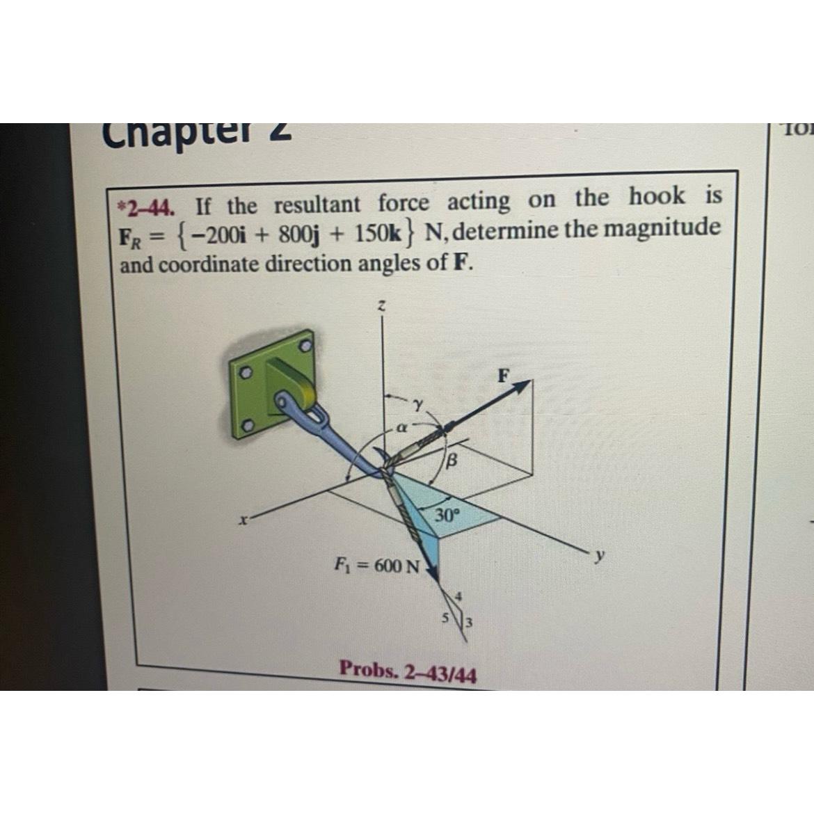 Solved cnapter ???*2-44. If the resultant force acting on | Chegg.com Solved cnapter ???*2-44. If the resultant force acting on | Chegg.com