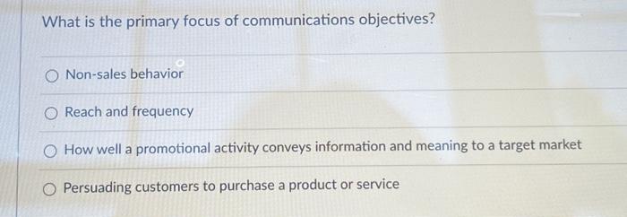 What is the primary focus of communications | Chegg.com