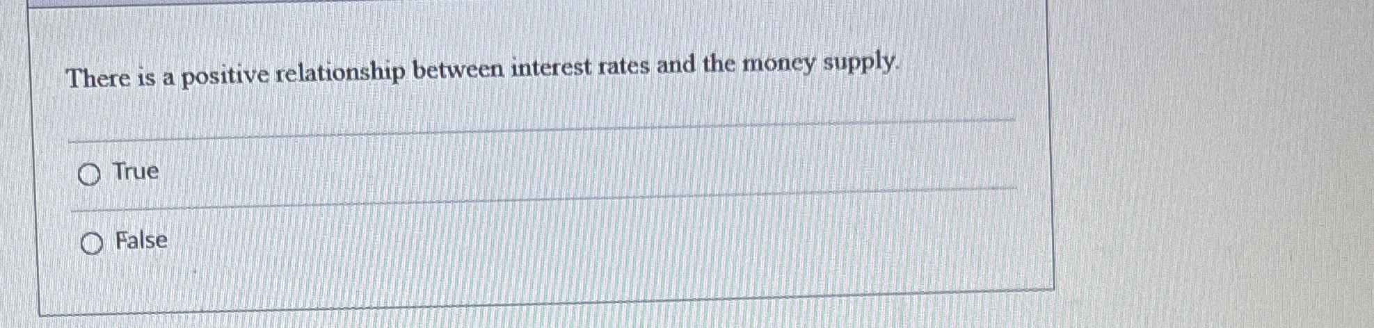 Solved There is a positive relationship between interest | Chegg.com