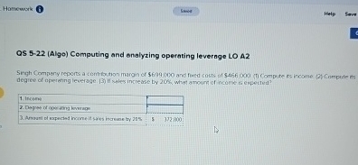 Solved Hatic workQS 5.22 (Algo) ﻿Computing and onalyzing | Chegg.com