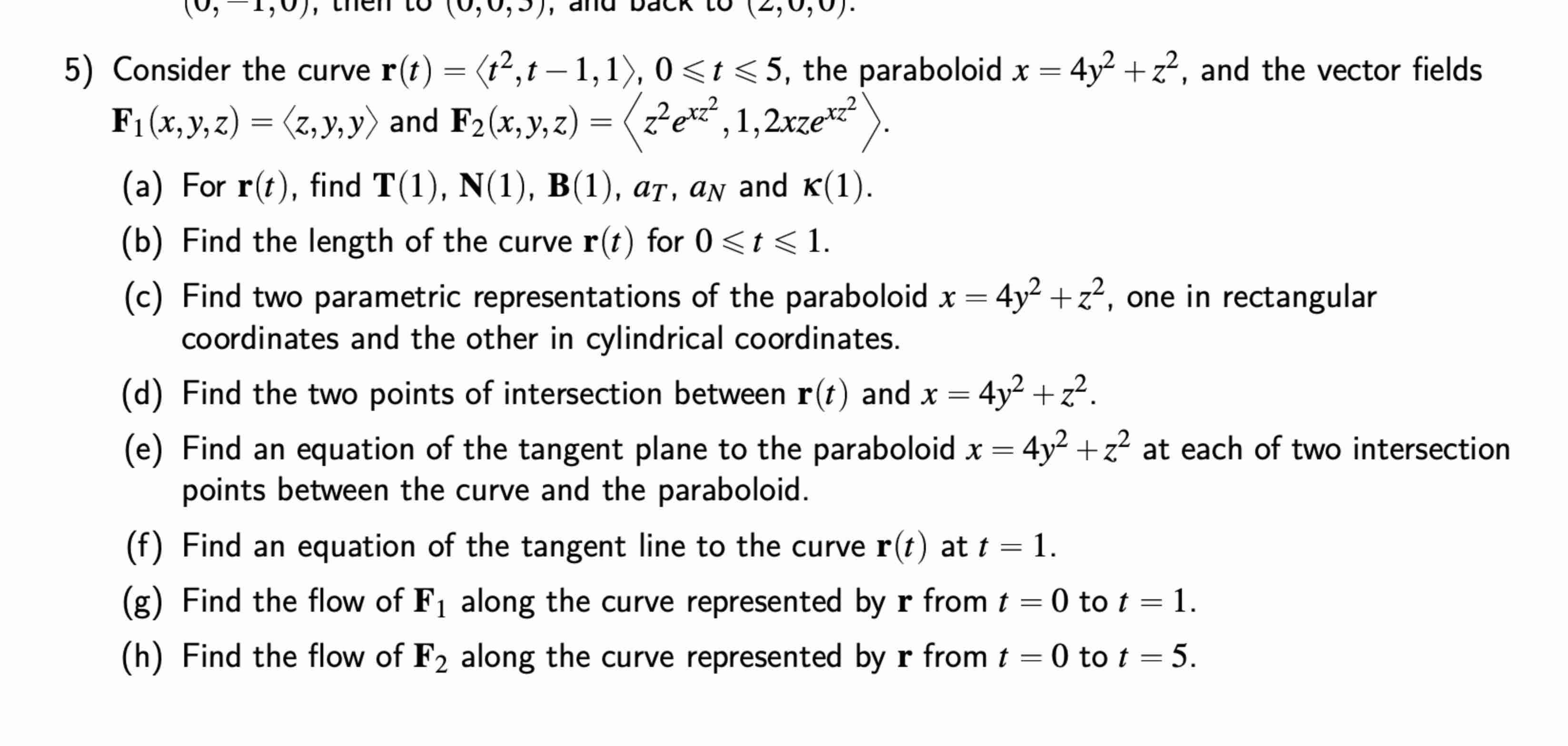 Consider the curve r(t)=(:t2,t-1,1:),0≤t≤5, ﻿the | Chegg.com