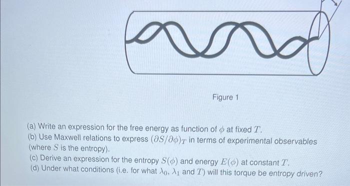 Solved Figure 1 (a) Write an expression for the free energy | Chegg.com