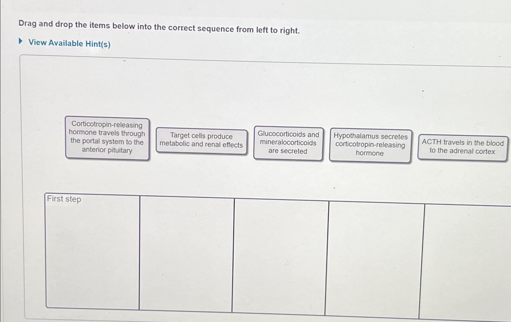 Solved Drag and drop the items below into the correct | Chegg.com