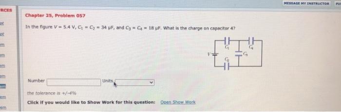 Solved MESSAGE MY INSTRUCTOR Pu RCES Chapter 25, Problem 057 | Chegg.com
