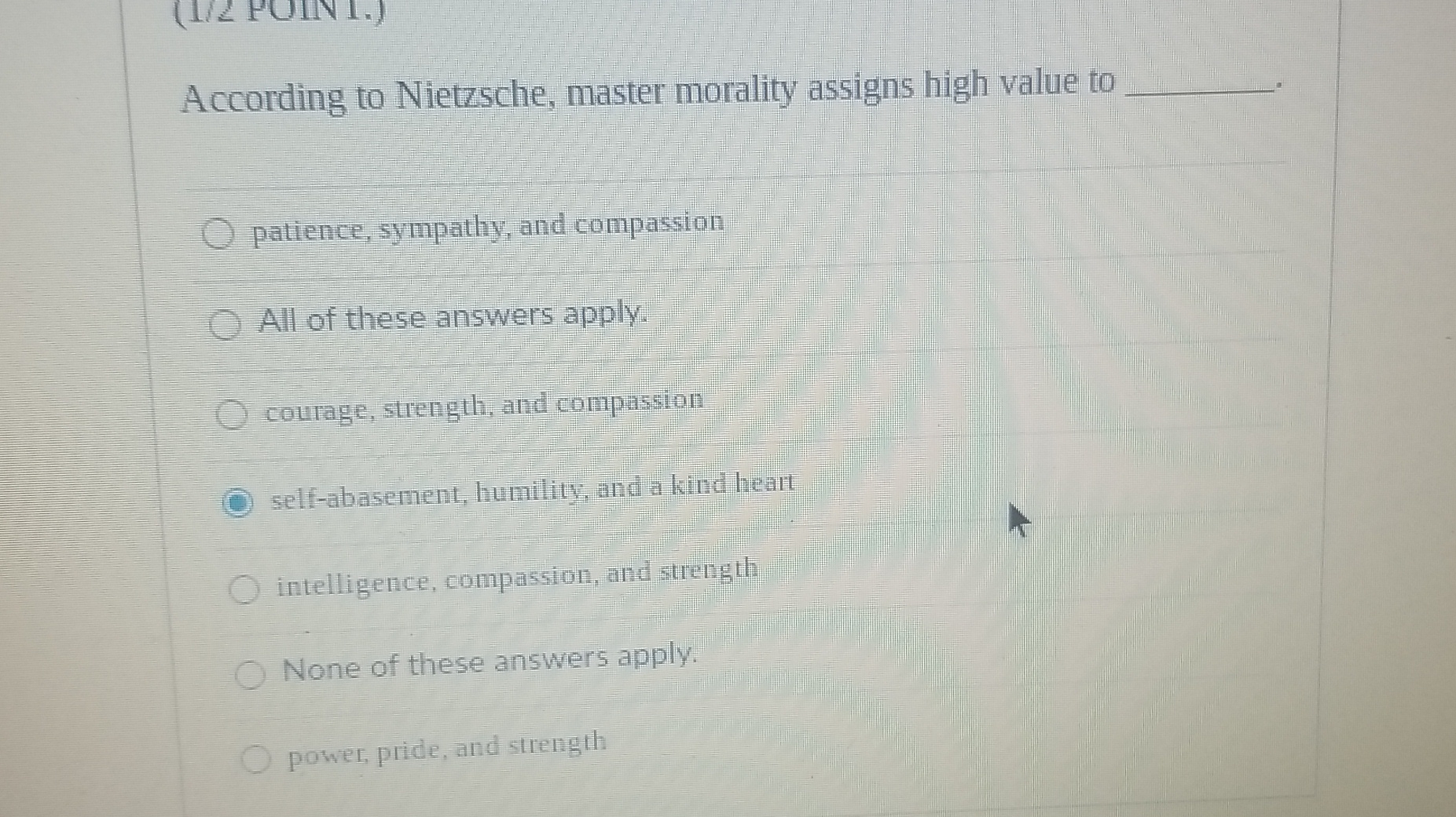 Solved According to Nietzsche, master morality assigns high | Chegg.com