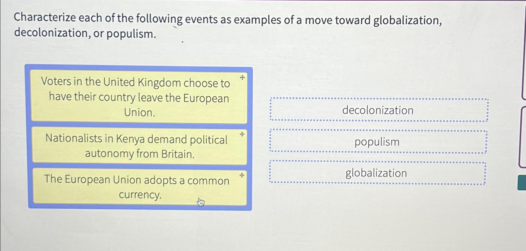Solved Characterize each of the following events as examples | Chegg.com