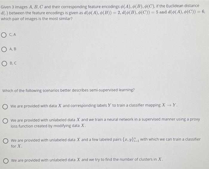 Solved Given 3 images A, B, C and their corresponding | Chegg.com
