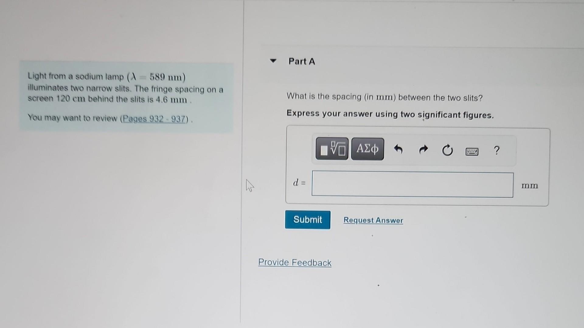 Solved Light from a sodium lamp (λ=589 nm) illuminates two | Chegg.com