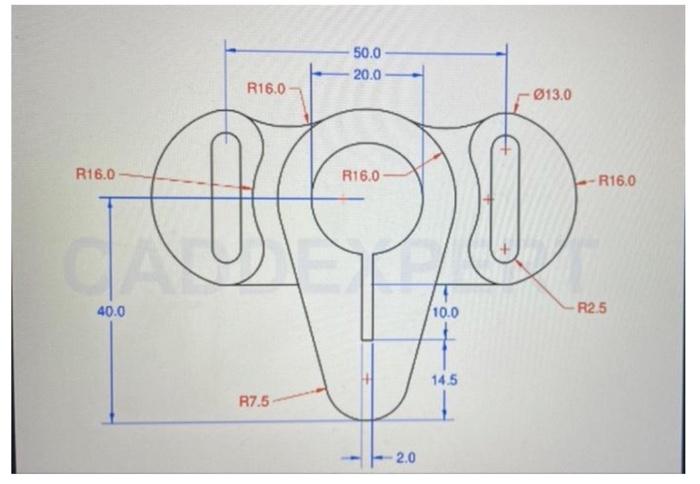 Solved Redraw on AutoCAD with - Yellow object lines - Red | Chegg.com