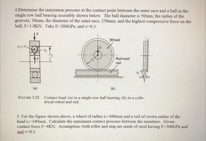 Solved 4.Determine the maximum pressure at the contact point | Chegg.com