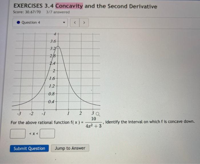 Solved EXERCISES 3.4 Concavity and the Second Derivative | Chegg.com