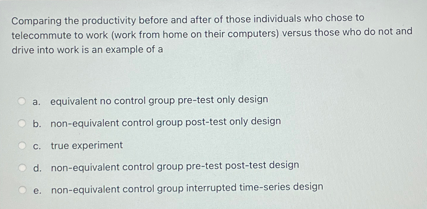 Solved Comparing the productivity before and after of those | Chegg.com