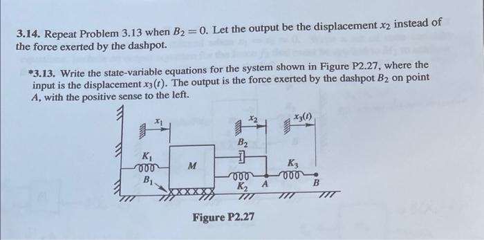 Solved 3.14. Repeat Problem 3.13 when B2=0. Let the output | Chegg.com