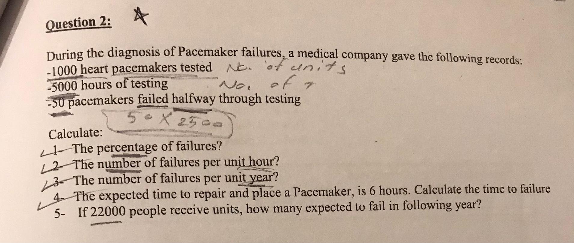 Solved Question 2:During the diagnosis of Pacemaker | Chegg.com