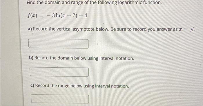 Solved Find the domain and range of the following | Chegg.com