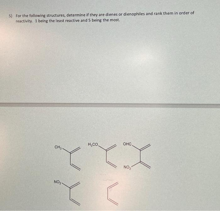 Solved 5) For the following structures, determine if they | Chegg.com