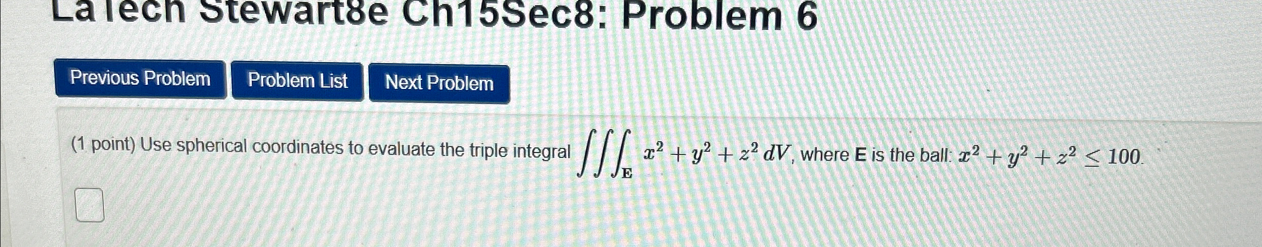 Solved Lalecn Stewart8e Ch15Sec8: Problem 6(1 ﻿point) ﻿Use | Chegg.com