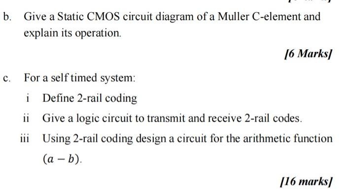 Solved b. Give a Static CMOS circuit diagram of a Muller | Chegg.com