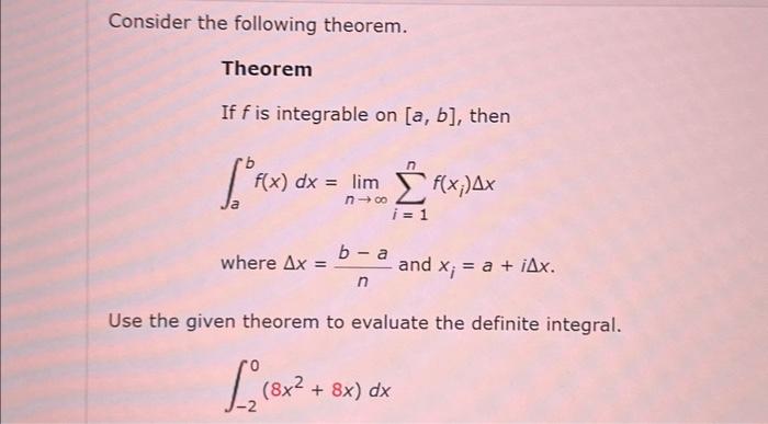 Solved Consider the following theorem. Theorem If f is | Chegg.com