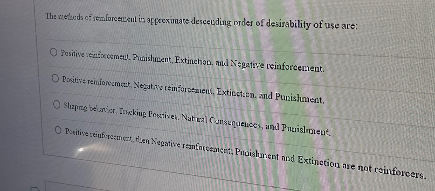 Solved The methods of reinforcement in approximate | Chegg.com