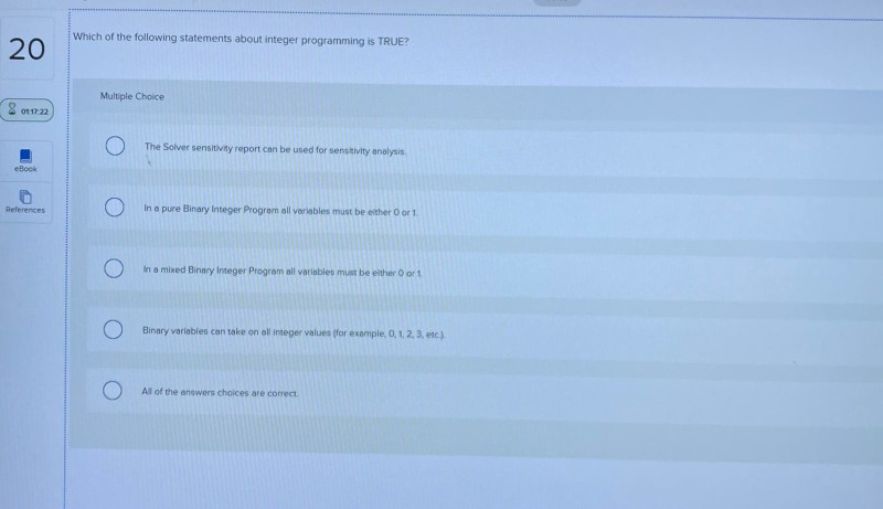 Which of the following statements about integer | Chegg.com