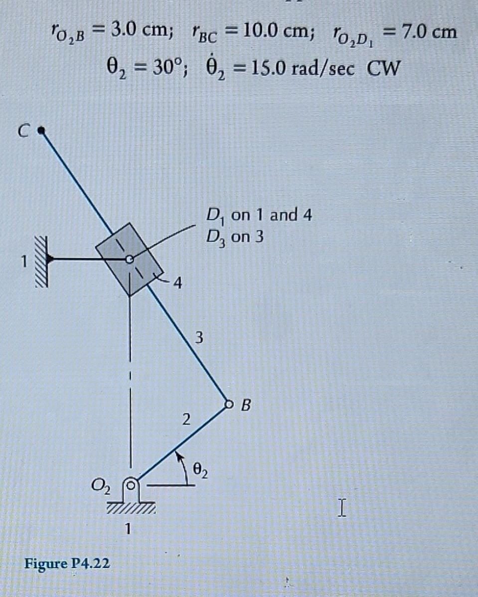 Solved For the mechanisms shown in problems P4.3, 22 in | Chegg.com