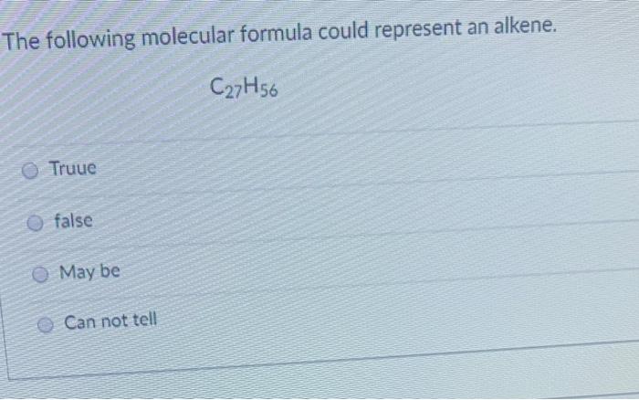 Solved The following molecular formula could represent an | Chegg.com