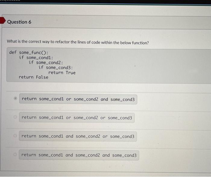 Solved What is the correct way to refactor the lines of code | Chegg.com