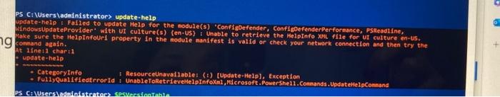 Solved MS Server. how can i successfully run update-help? | Chegg.com