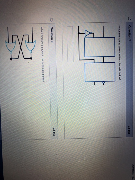 (Solved) : Asu Home Mya Question 7 05 Pts Memory Shown Schematic 05 Pts ...