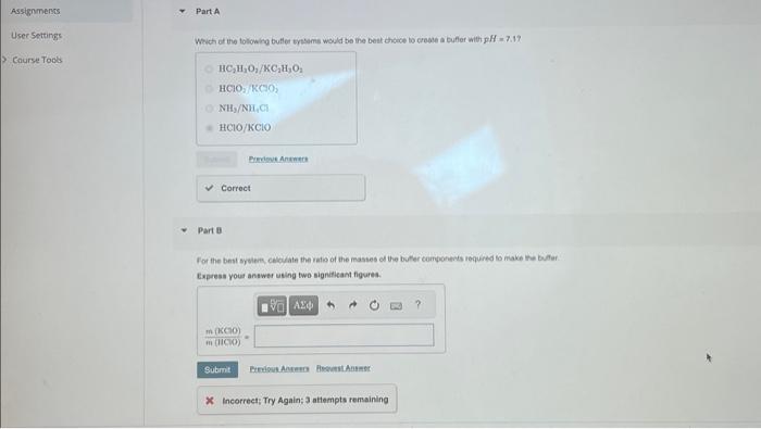 Solved Which of the following buffer systems would be the | Chegg.com