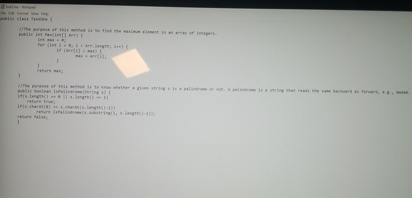 Solved Task 1: You have been given a file (TaskOne.java) | Chegg.com