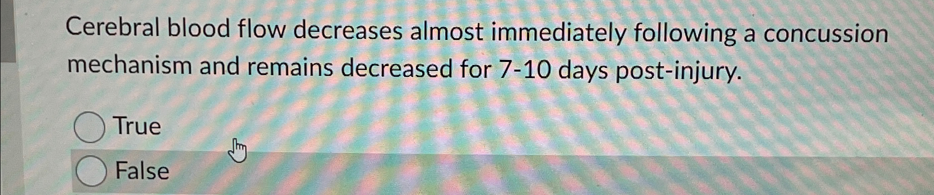 Solved Cerebral blood flow decreases almost immediately | Chegg.com