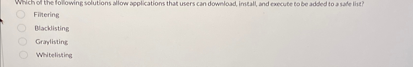 Solved Which of the following solutions allow applications | Chegg.com