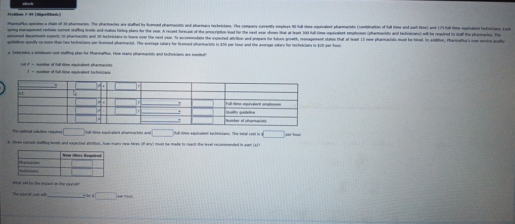 Solved eBookProblem 7-49 (Algorithmic) ﻿guidelines specify | Chegg.com