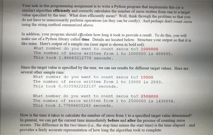 Solved Your task in this programming assignment is to write | Chegg.com