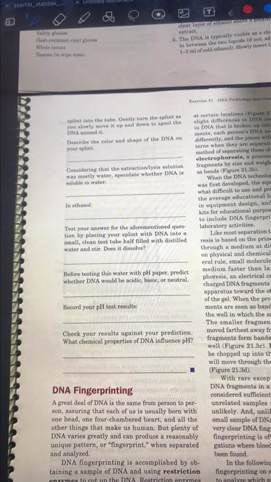 splint into the tube. Gently turn the splint as you | Chegg.com