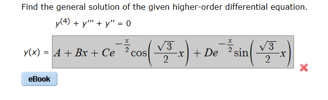 Solved Find the general solution of the given higher-order | Chegg.com