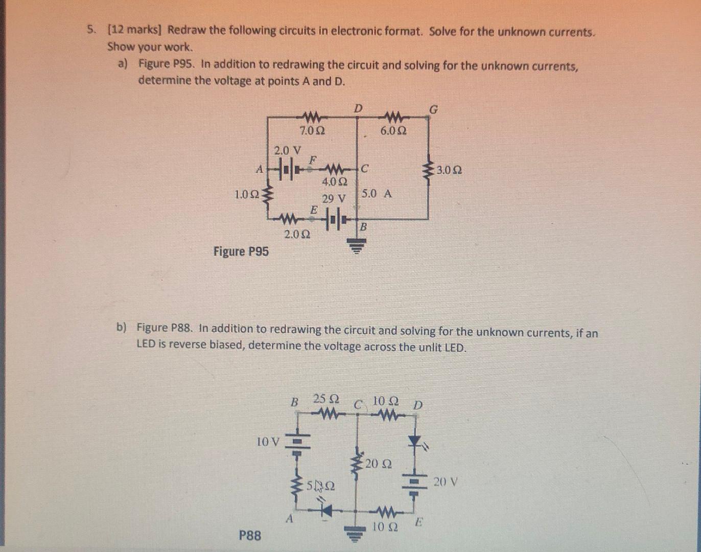 Solved 5. [12 marks] Redraw the following circuits in | Chegg.com