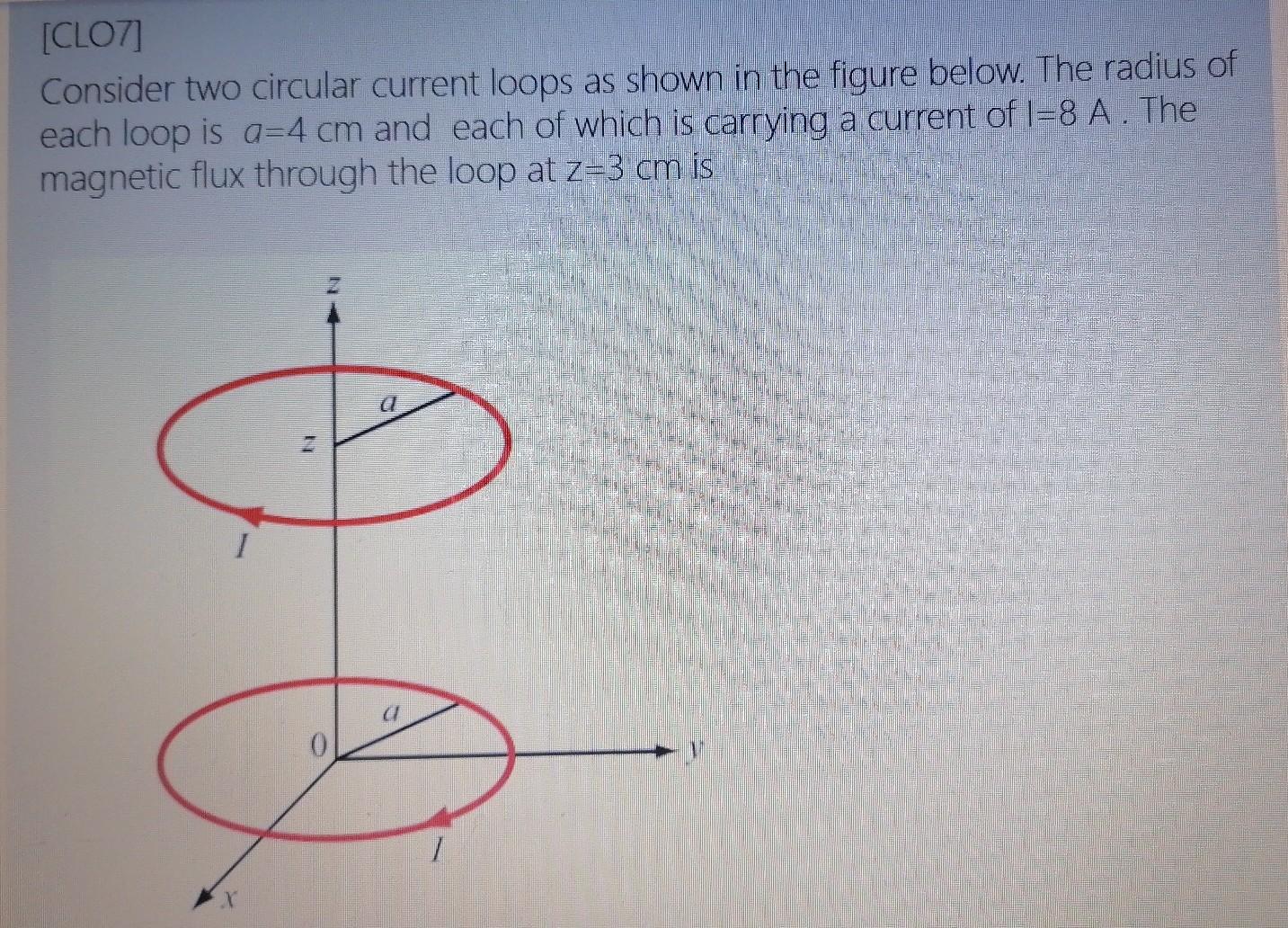 Solved [CLO7] Consider two circular current loops as shown | Chegg.com