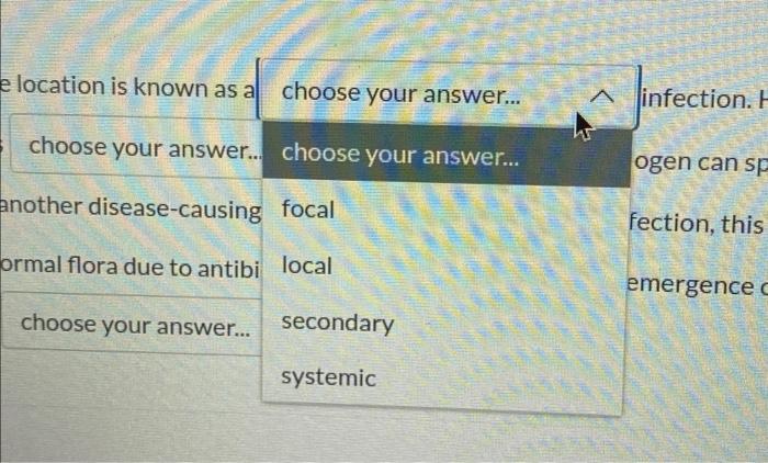 When a choose your answer... g of no superinfection | Chegg.com