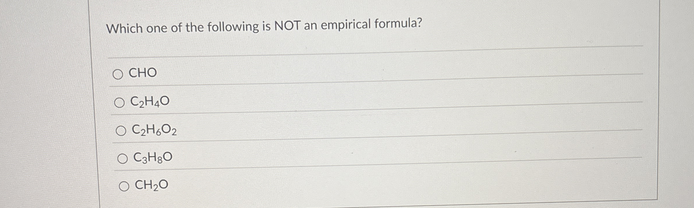 Solved Which one of the following is NOT an empirical | Chegg.com