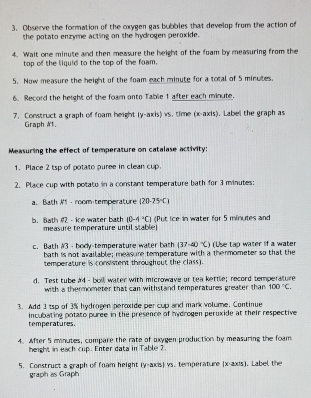 Solved Catalase Lab Activity Introduction Do you ever wonder | Chegg.com