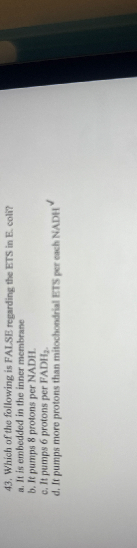 Solved Which of the following is FALSE regarding the ETS in | Chegg.com